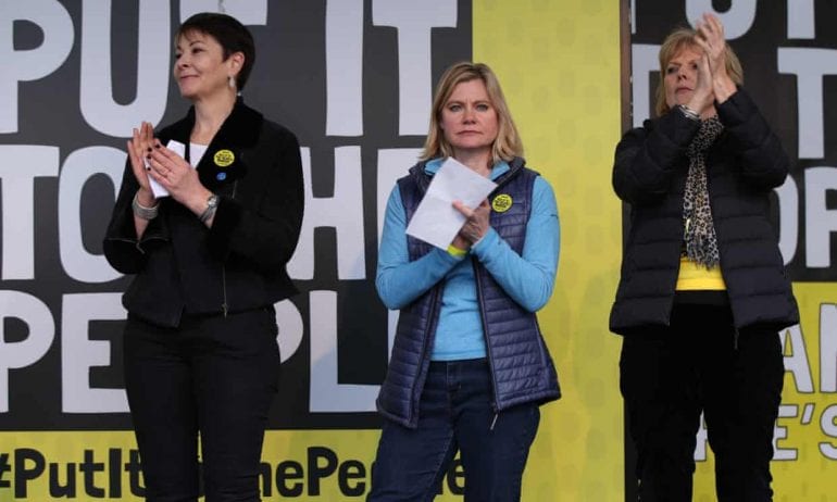 Caroline Lucas proposes emergency all-female MP plan for UK