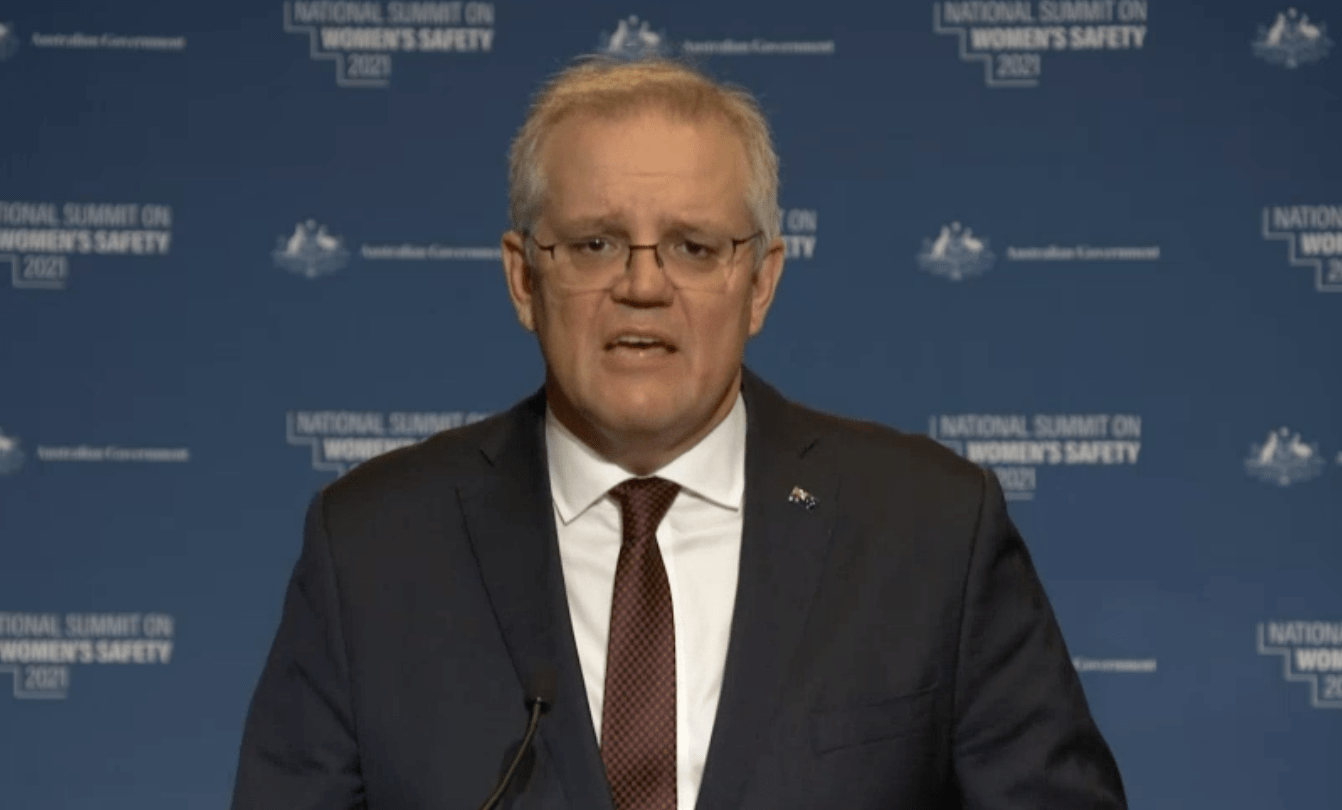 Scott Morrison gave the opening address of the Women’s Safety Summit