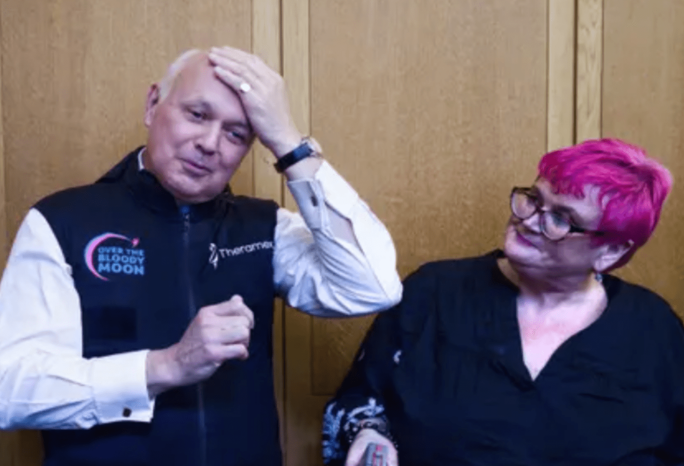 Menopause-simulating vest gets males MPs feeling hot and 'volcanic'