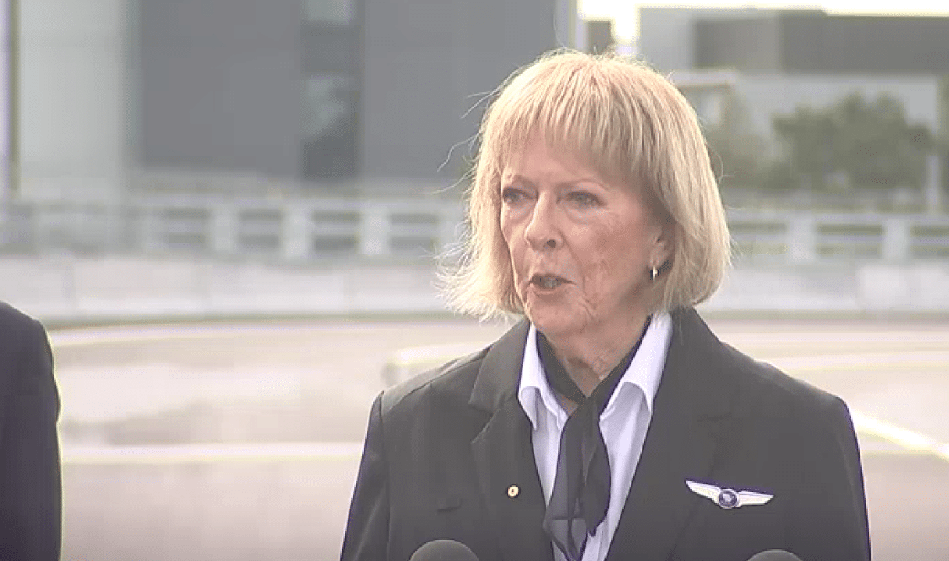 Airport bridge named after first female commercial pilot Deborah Lawrie