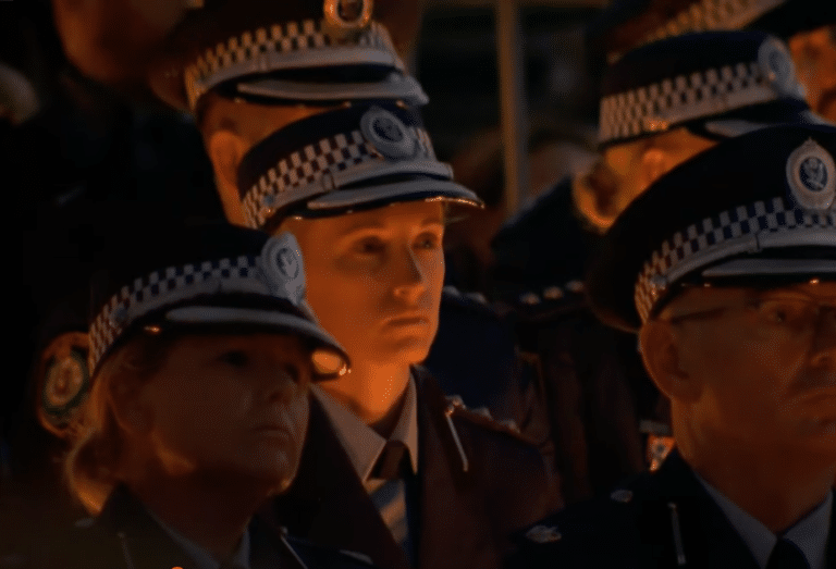 Heroic police officer Amy Scott attends Bondi vigil as hundreds gather