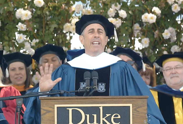 Duke University students walk out on Jerry Seinfeld's speech