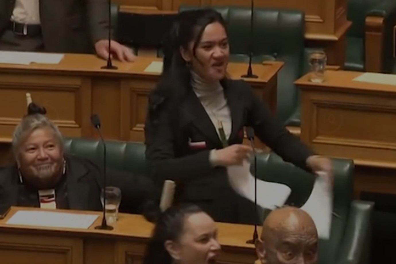 NZ's youngest MP leads powerful haka protest over Maori rights bill