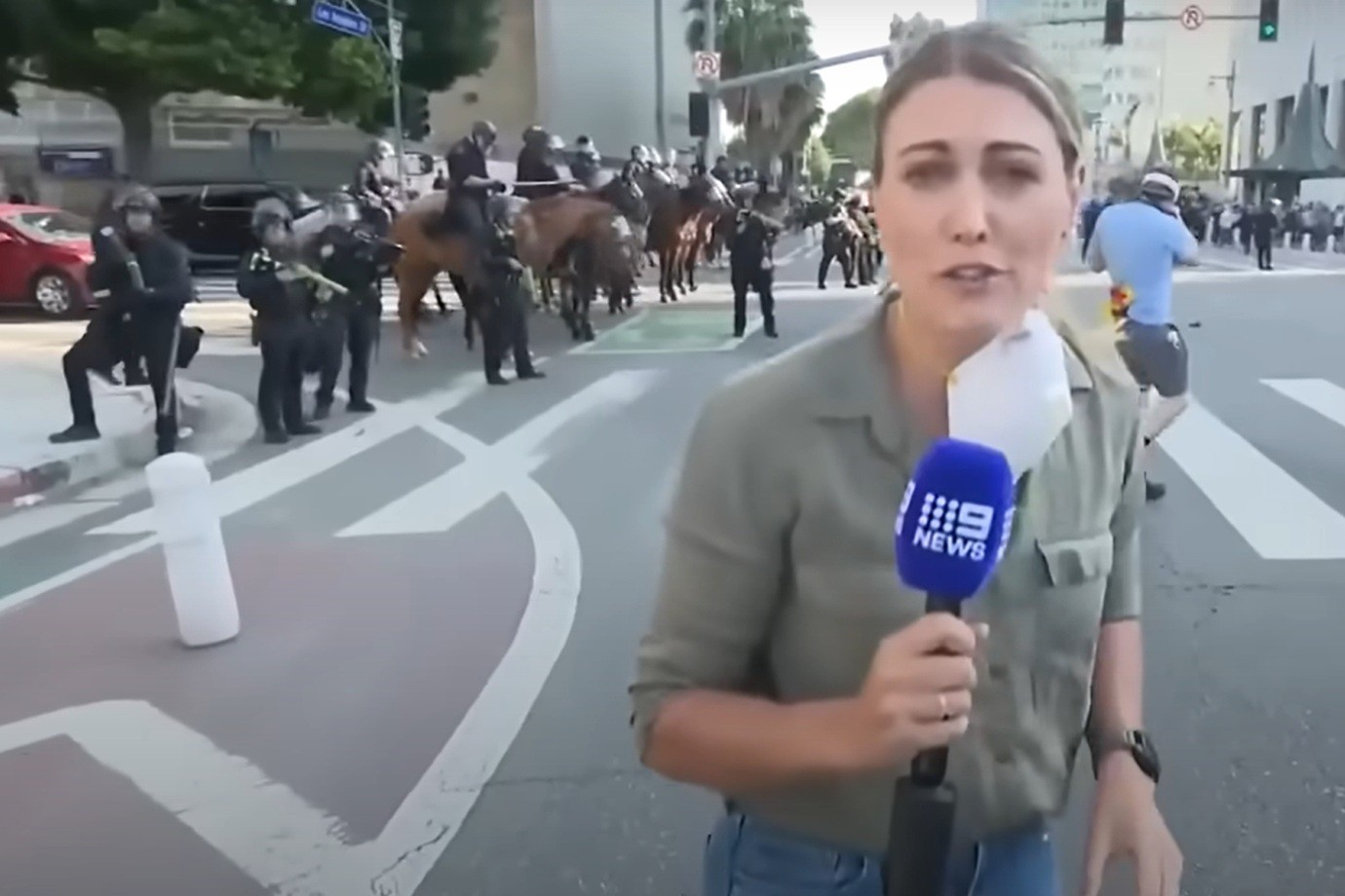 Australian journalist shot with rubber bullet in LA protests