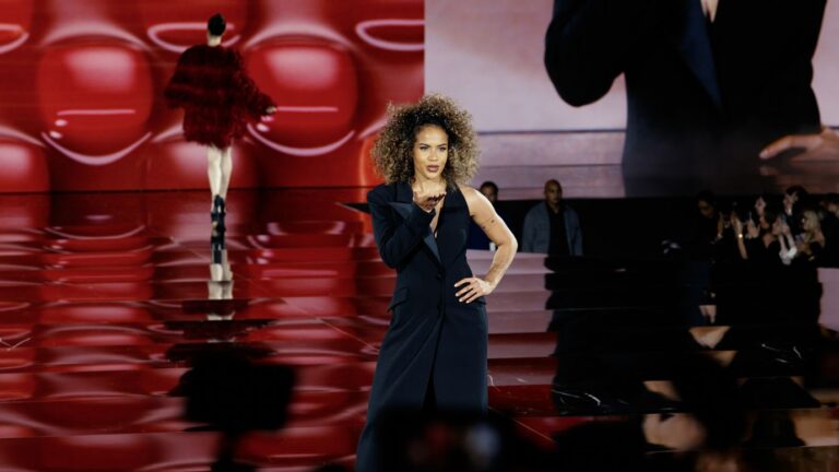 Mary Fowler walks runway at Paris Fashion Week