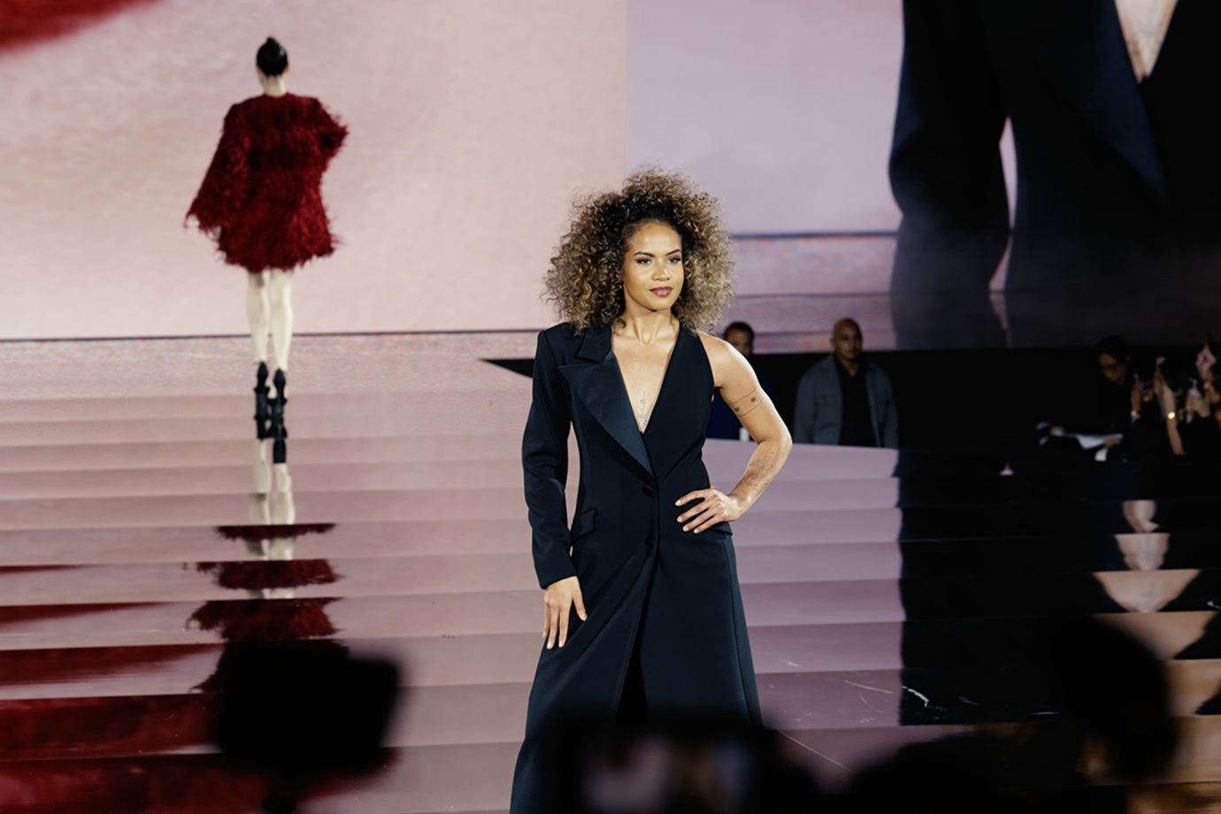 Mary Fowler walks runway at Paris Fashion Week